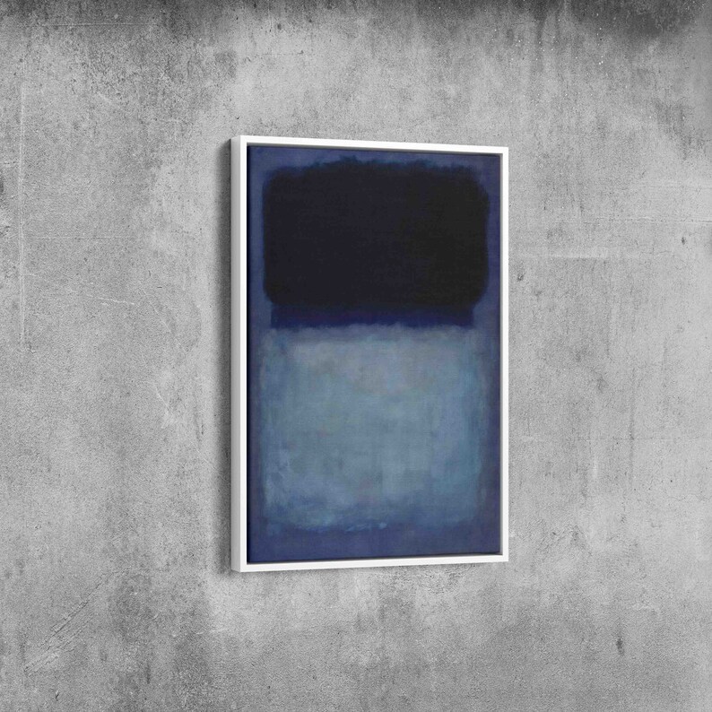 Mark Rothko Blue and Black Canvas Poster Art Rothko - Etsy