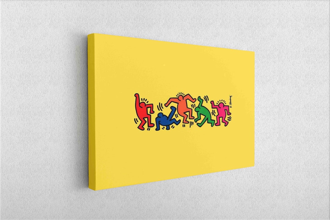 Living Room Large Keith Haring Canvas, American Street Art Canvas ...