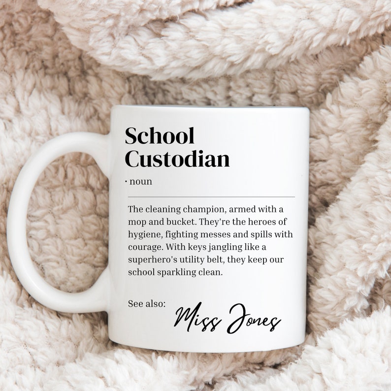 Personalized School Custodian Appreciation Gift, Custom Names, Teacher ...