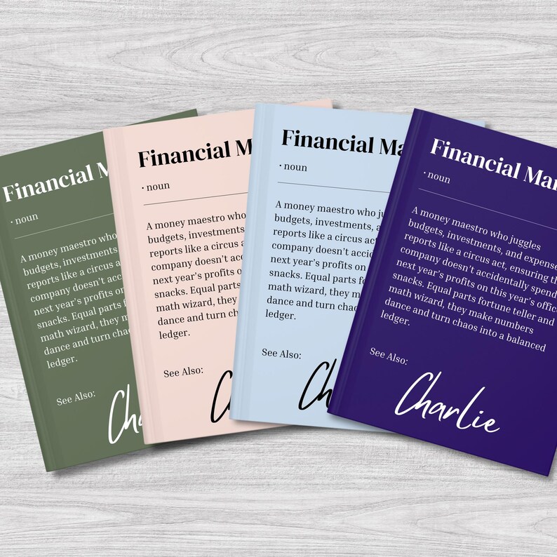 Funny Personalized Financial Manager Gift Notebook, Finance Gift for ...
