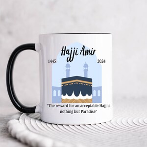 Personalised Hajj Mubarak Gift, Hajj Mug, Gift for Return From Hajj ...