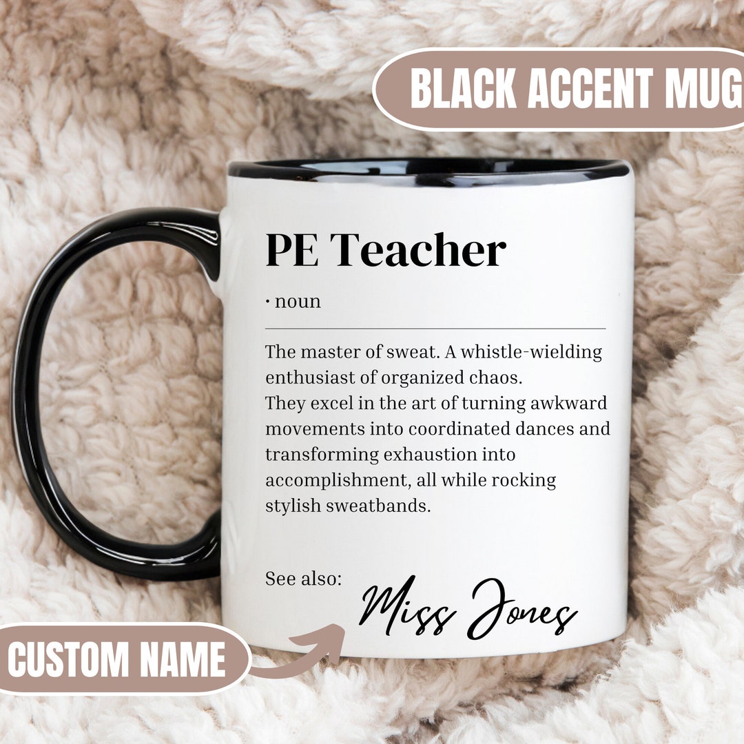 Personalised PE Teacher Appreciation Gift, Custom Names, Teacher Gift ...