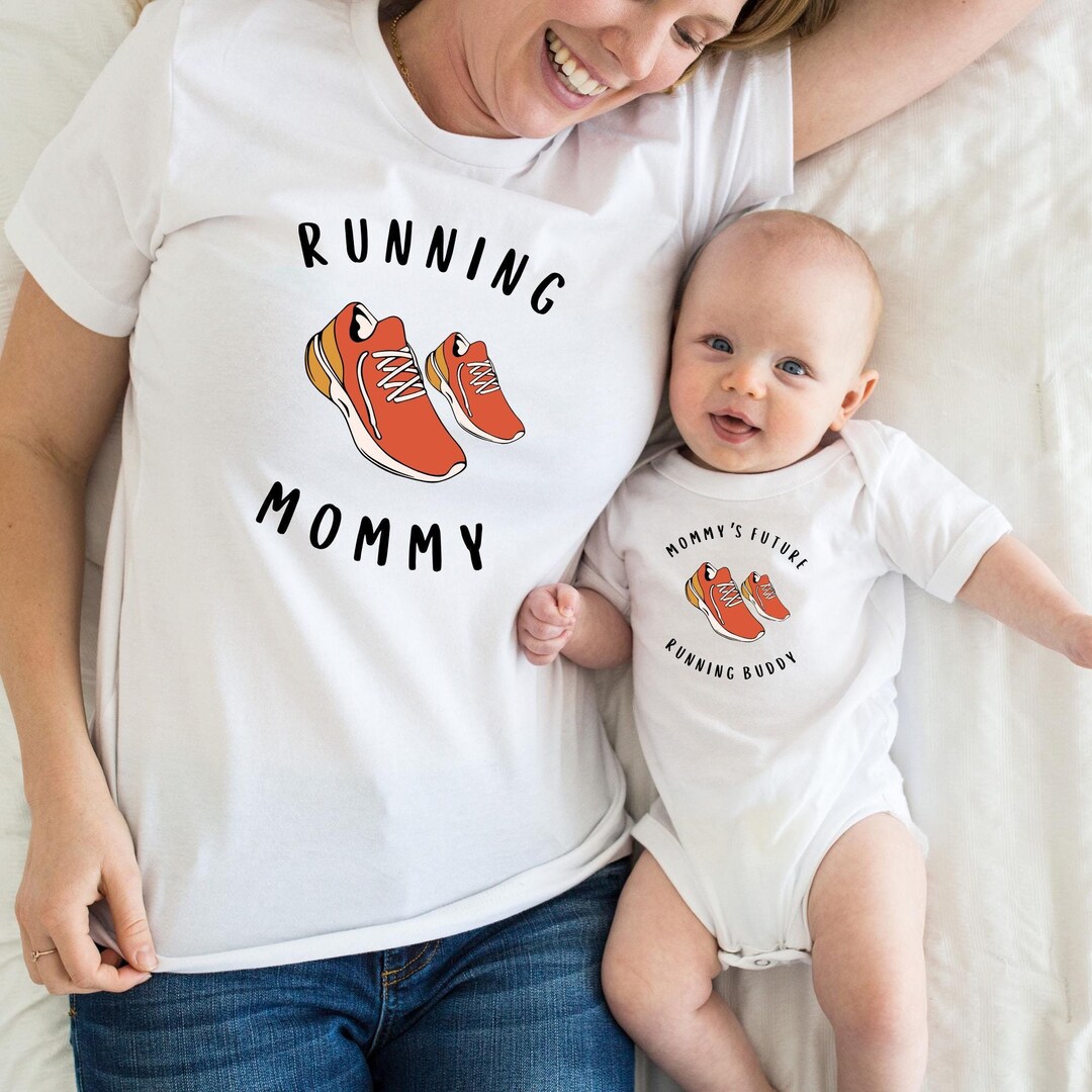 Running Mommy and Mini, Matching Running Shirt, Mom, Mum and Baby ...