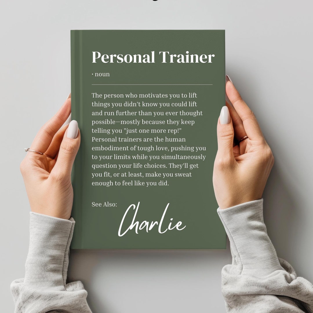 Funny Personalized Personal Trainer Gift Notebook, Personal Trainer ...