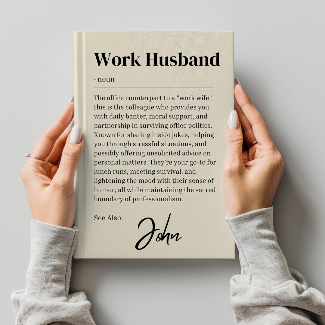 Personalised Work Husband Journal, Work Best Friend Gift, Leaving Work ...