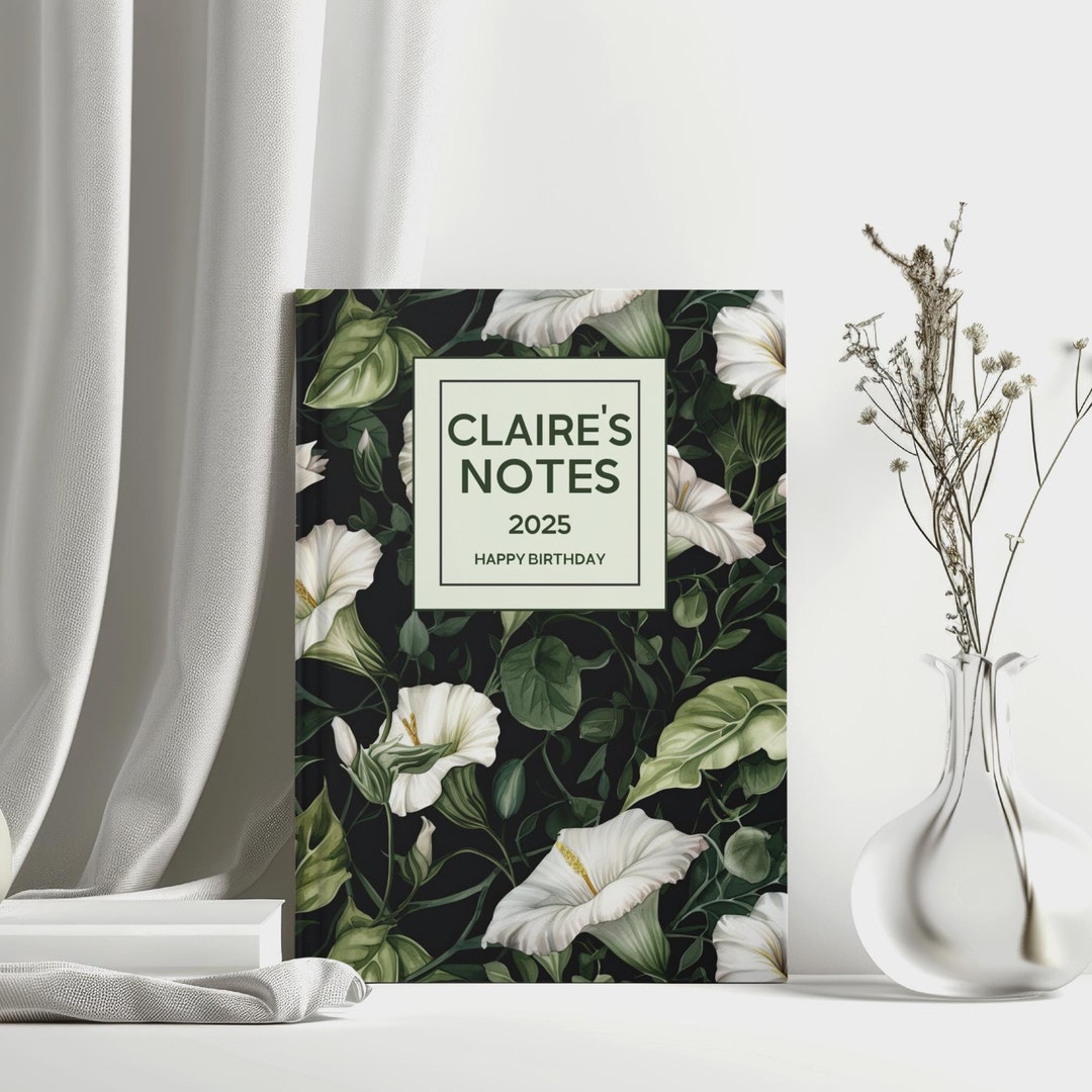 Personalised September Birth Month Flower Notebook, Morning Glory ...