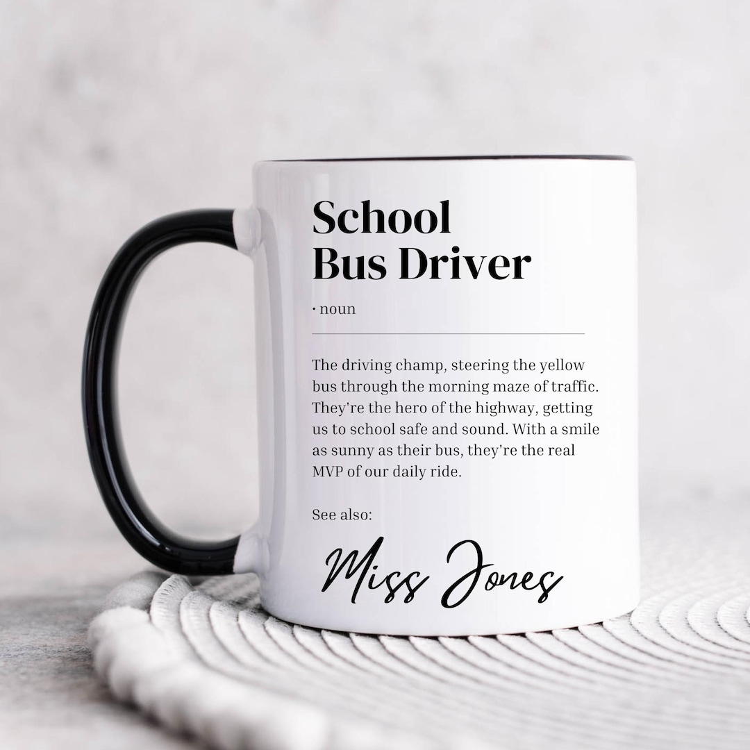 Personalized School Bus Driver Appreciation Gift, Custom Names, Teacher ...