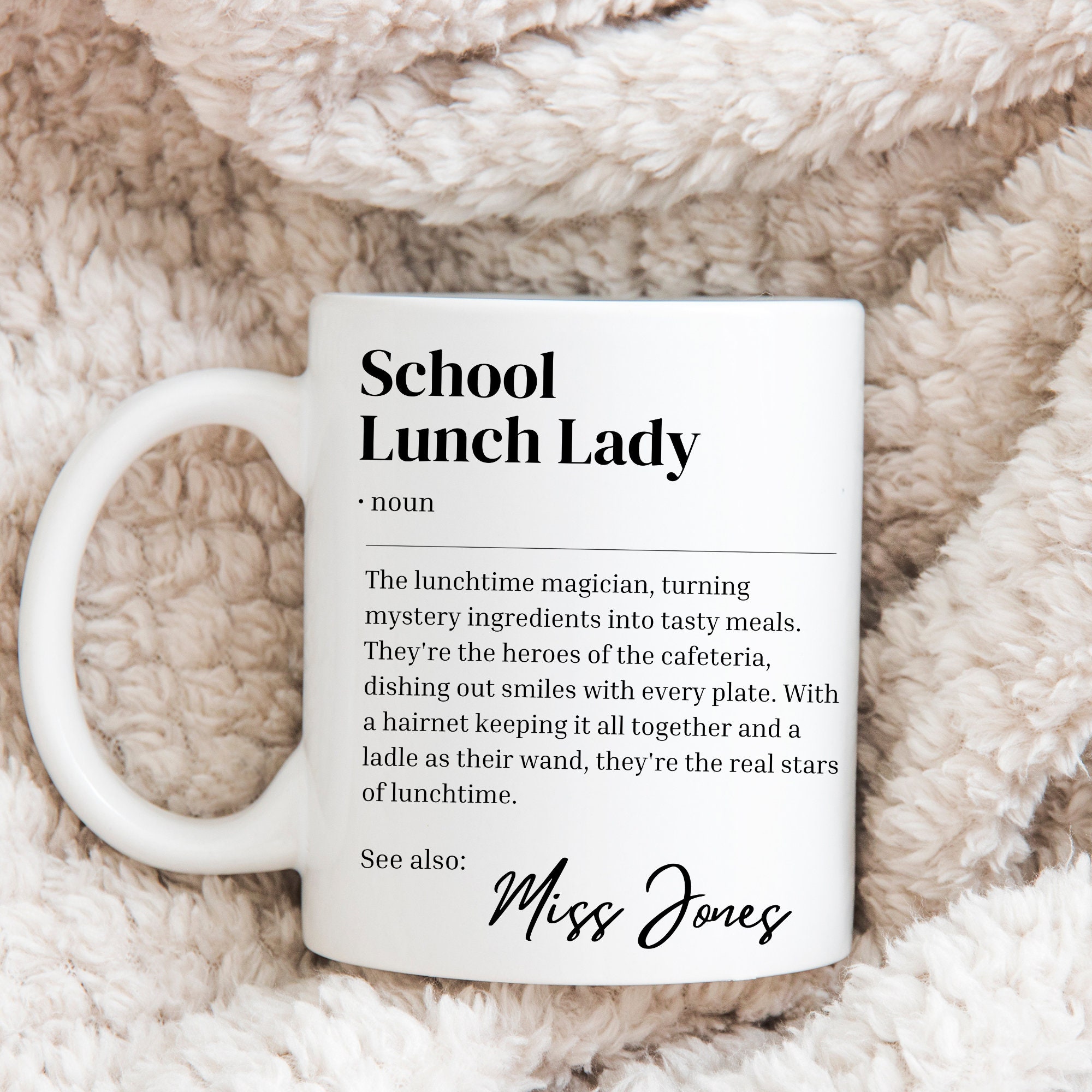 Personalized School Lunch Lady Appreciation Gift, Custom Names, Teacher ...