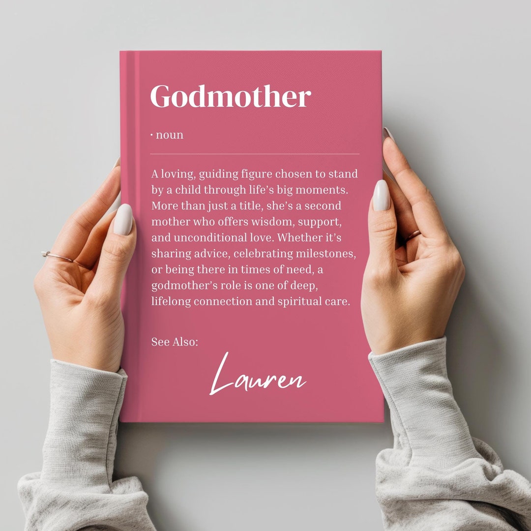 Personalised God Mother Journal, Birthday Gift, Definition Gift, God ...