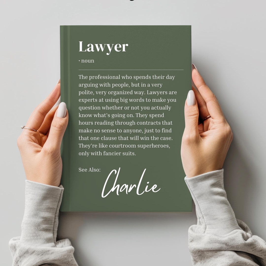 Funny Personalised Lawyer Gift Notebook, Law School Graduation, Future ...