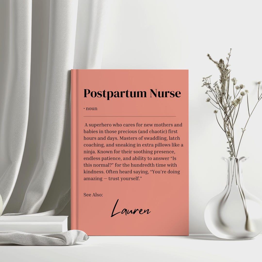 Postpartum Nurse Journal Nurse Appreciation Gifts, New Nurse Gift ...