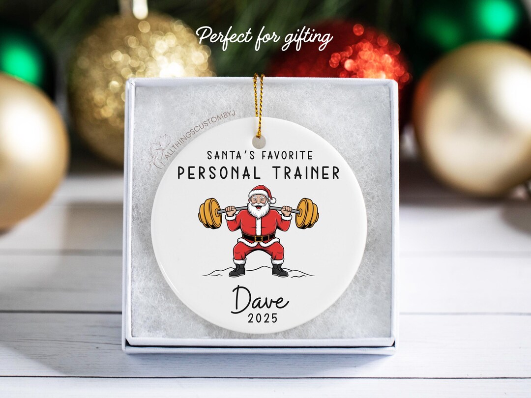 Personalized Gift for Personal Trainer, PT Christmas Ornament in Gift ...