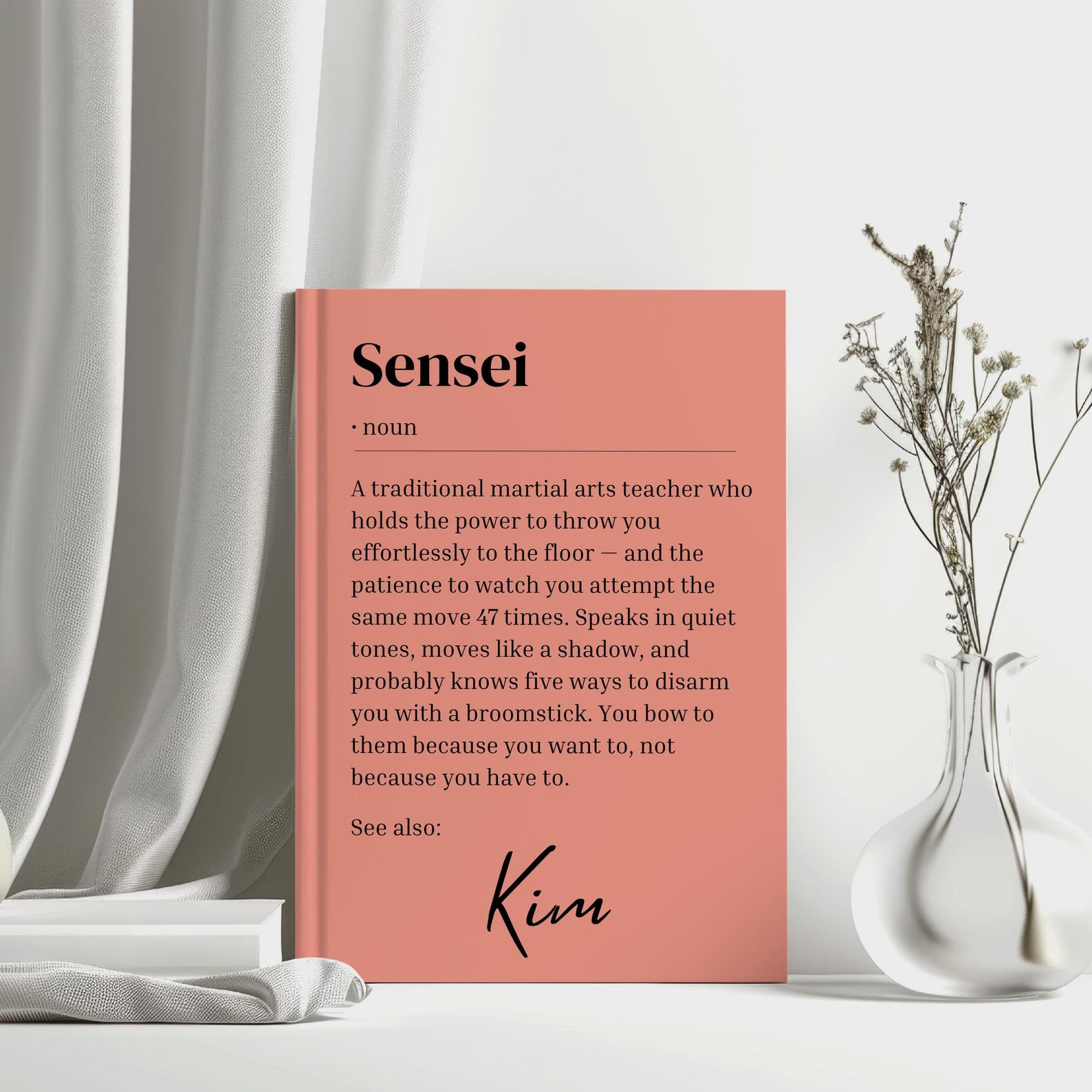 Personalized Sensei Gift Judo, Karate, Teacher Gift, Gift for Japanese ...