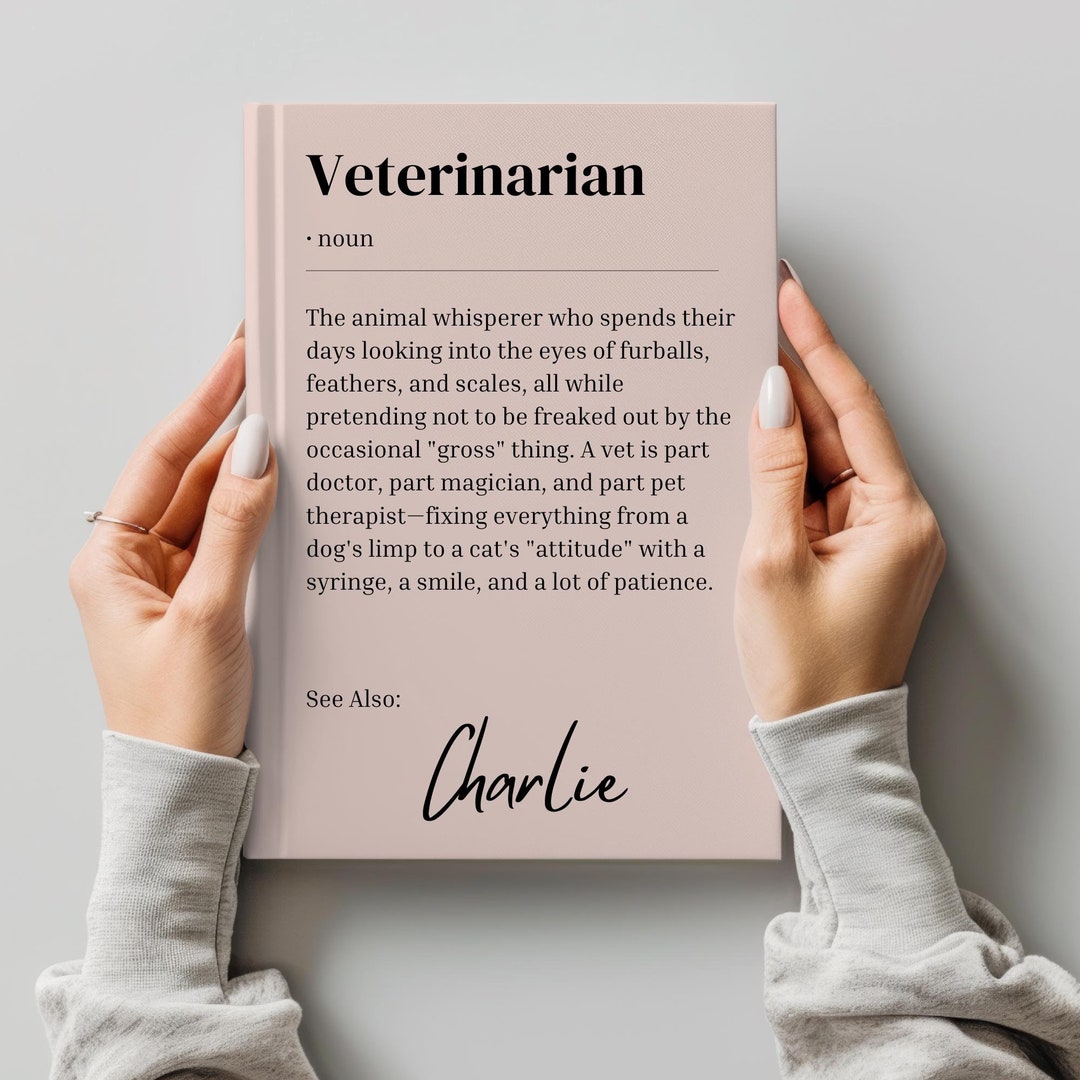 Funny Personalised Veterinary Gift Notebook, Future Veterinarian, Vet ...