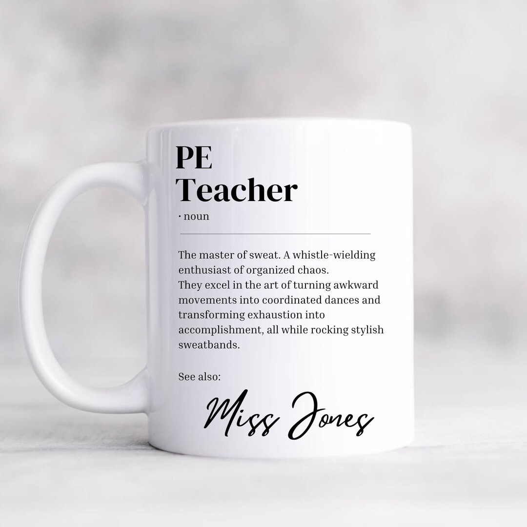 Personalized PE Teacher Appreciation Gift, Custom Names, Teacher Gift ...
