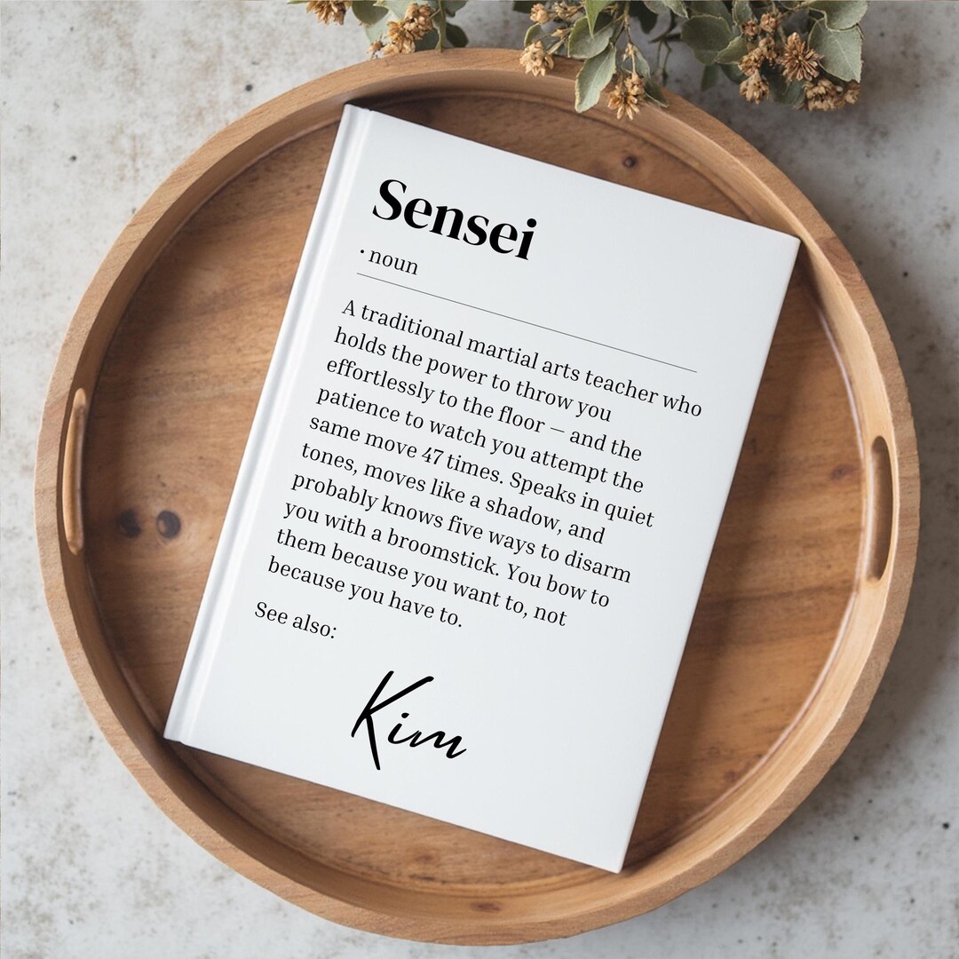 Personalized Sensei Gift Judo, Karate, Teacher Gift, Gift for Japanese ...