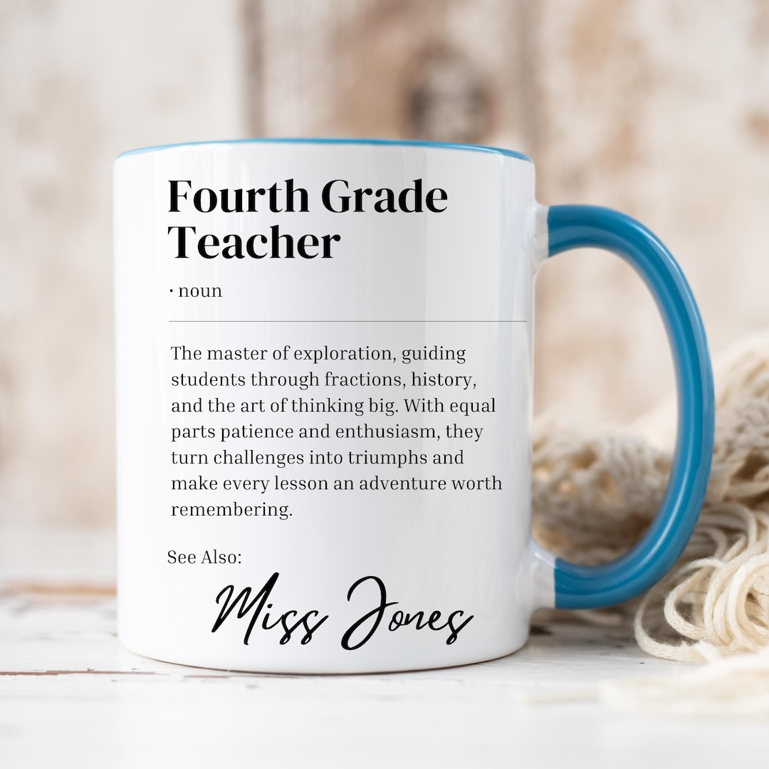 Personalized Fourth Grade Teacher Appreciation Gift, Custom Names ...