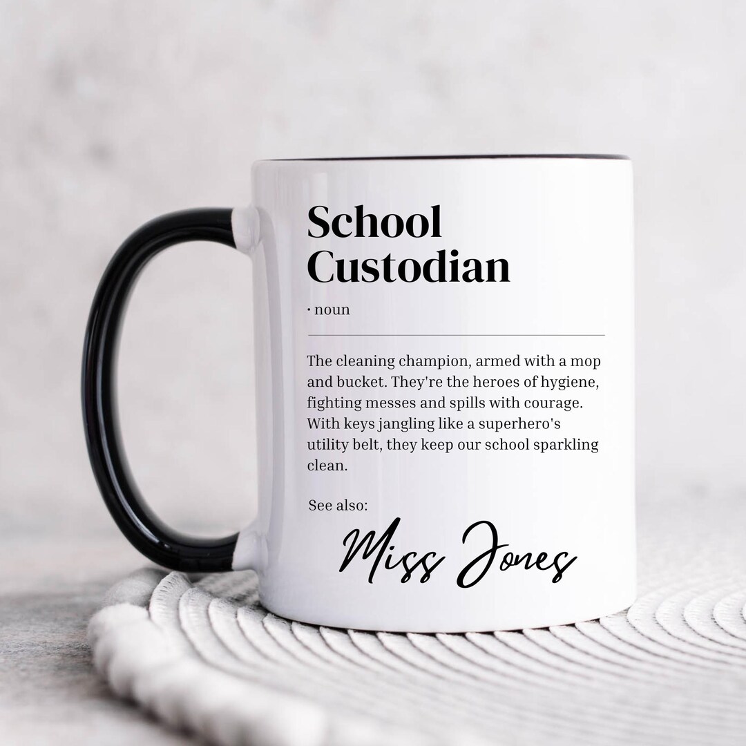 Personalized School Custodian Appreciation Gift, Custom Names, Teacher ...