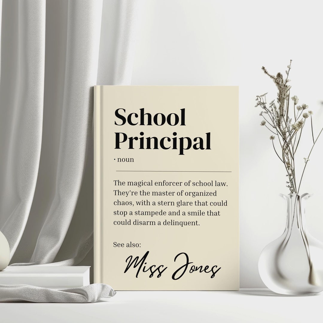 Personalized School Principal Gift Notebook, Teacher Appreciation Gift ...
