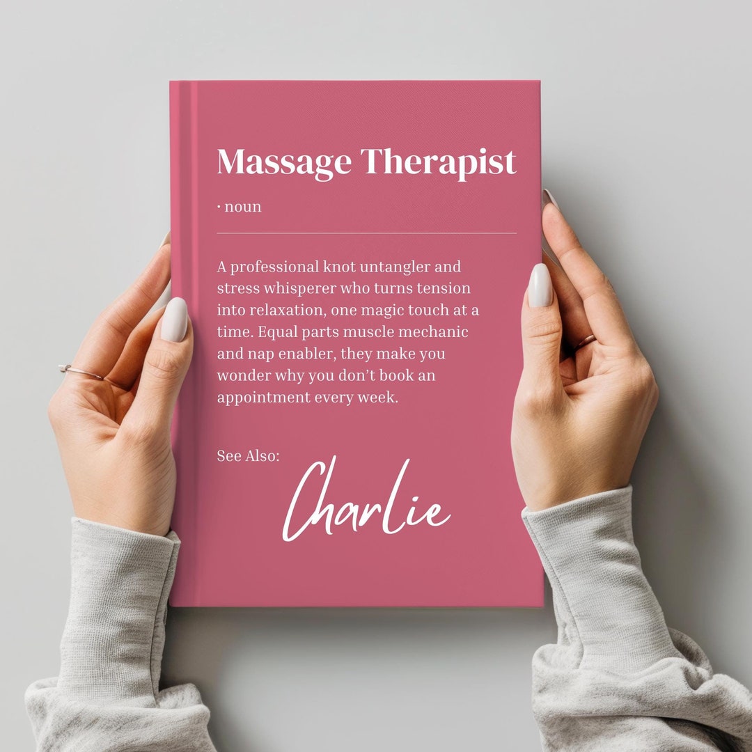 Funny Personalized Massage Therapist Gift Notebook, Masseuse, Gift for ...