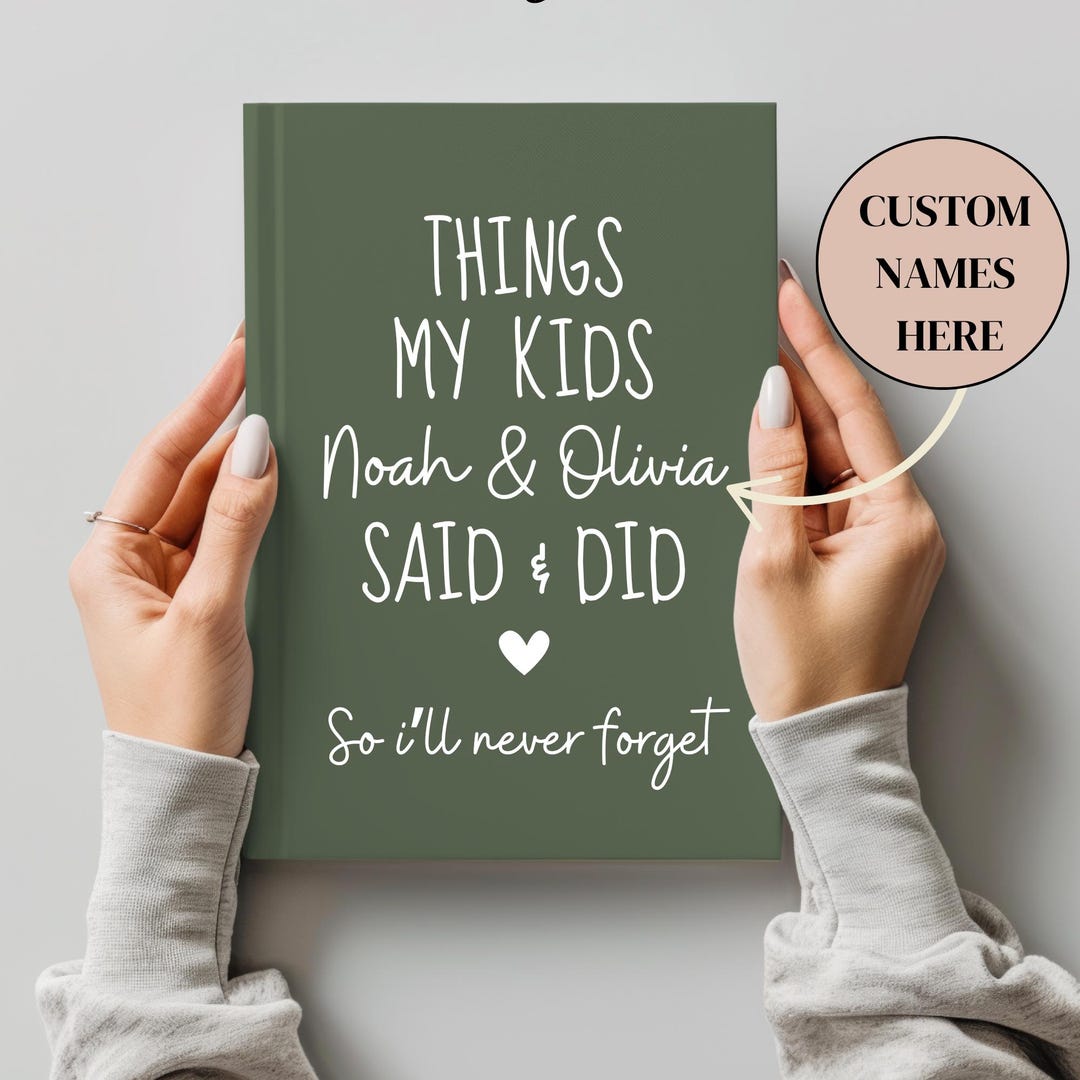 Personalised Parents Journal, Baby Shower Gift, New Mom Gift, Things My ...