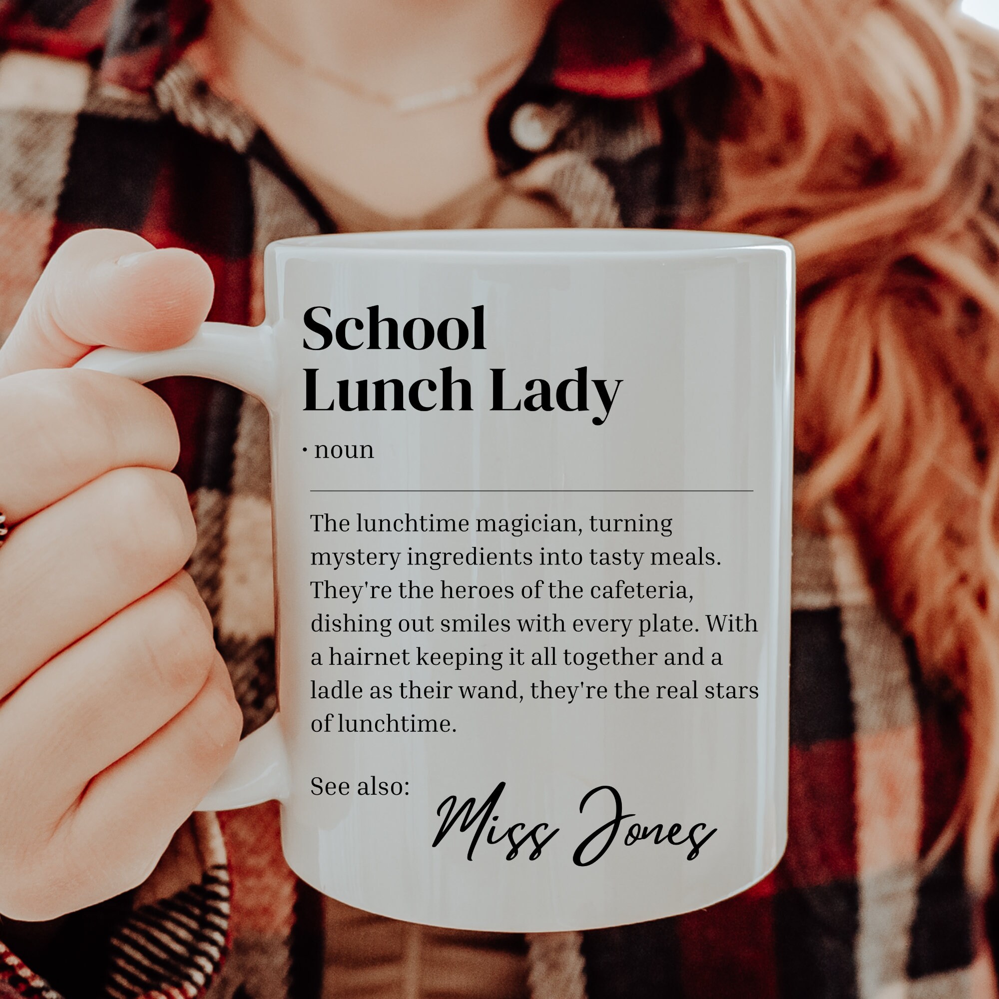 Personalized School Lunch Lady Appreciation Gift, Custom Names, Teacher ...