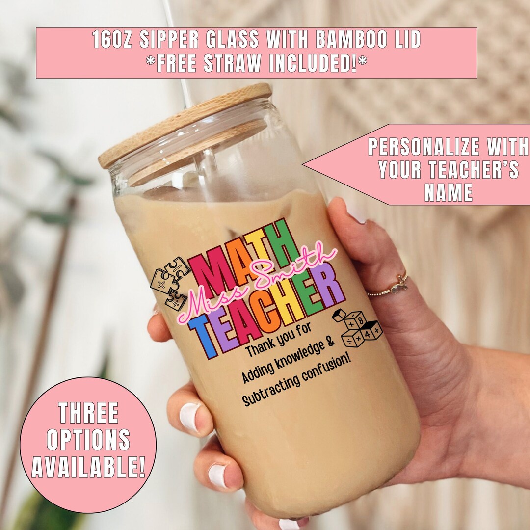 Personalized Math Teacher Appreciation Gift, Custom Names, Teacher Gift ...