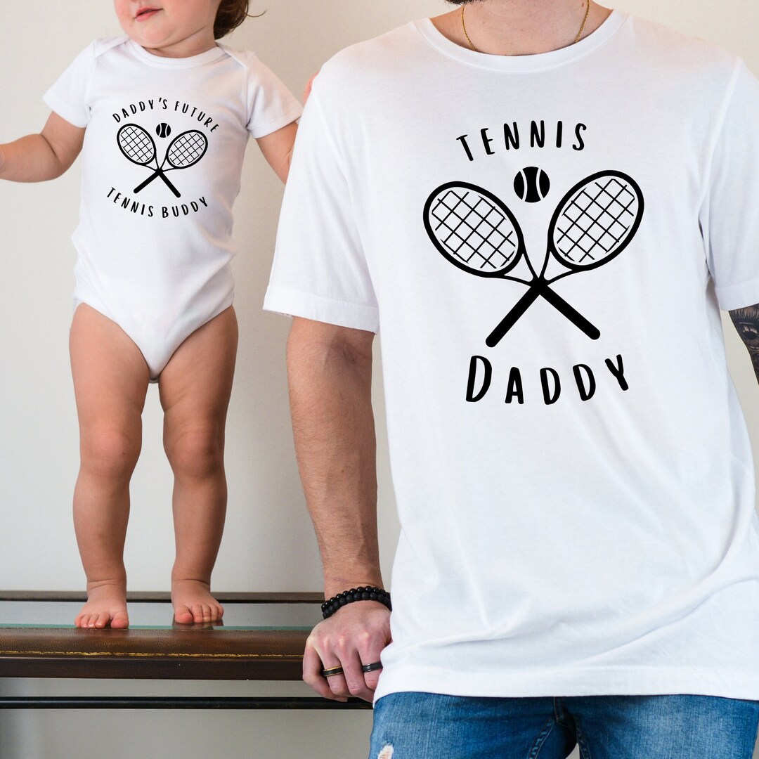Tennis Daddy and Mini, Matching Tennis Shirt, Daddy and Baby Tennis ...