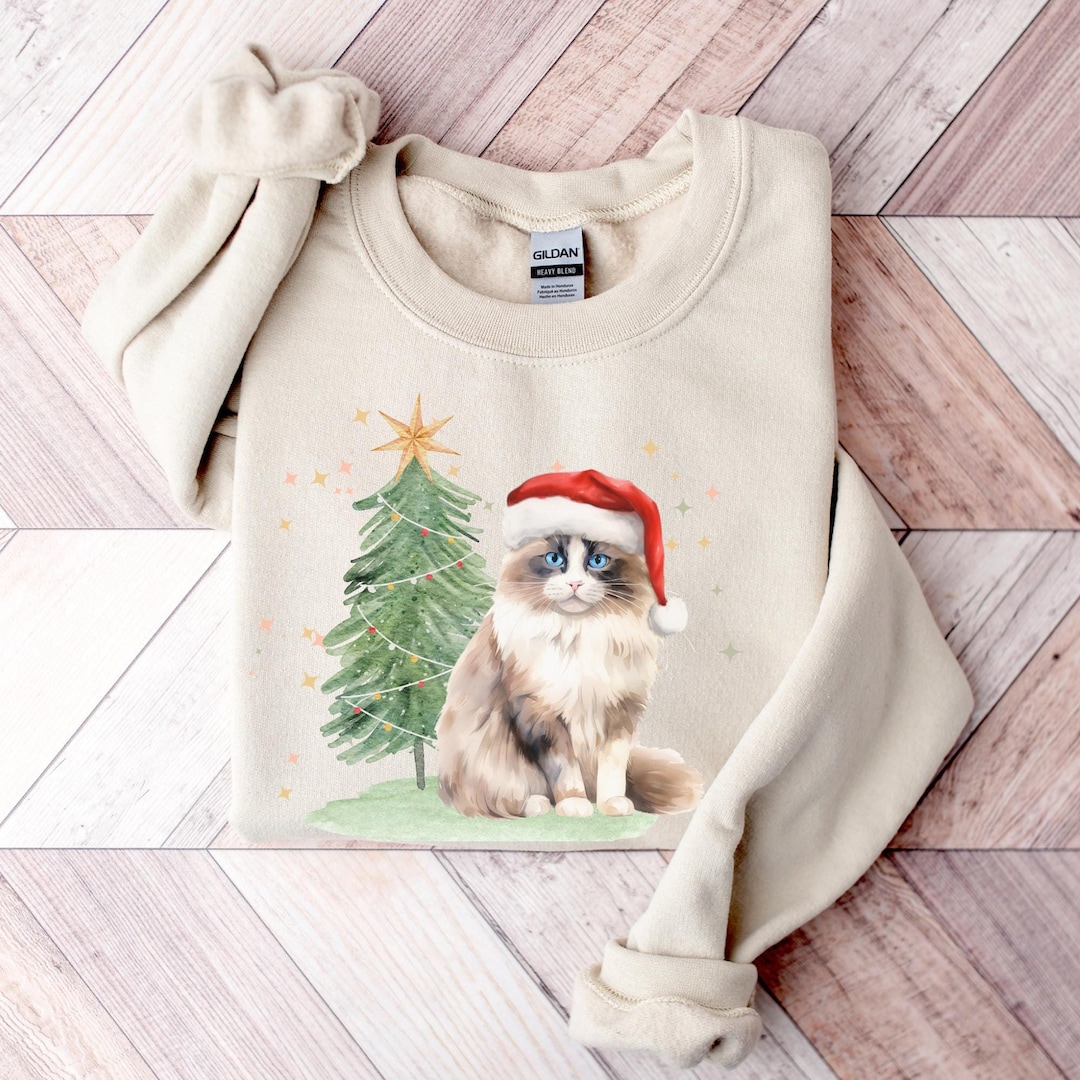 Ragdoll Christmas Tree Sweater, Xmas Jumper, Gift for Cat Lover, Cat ...