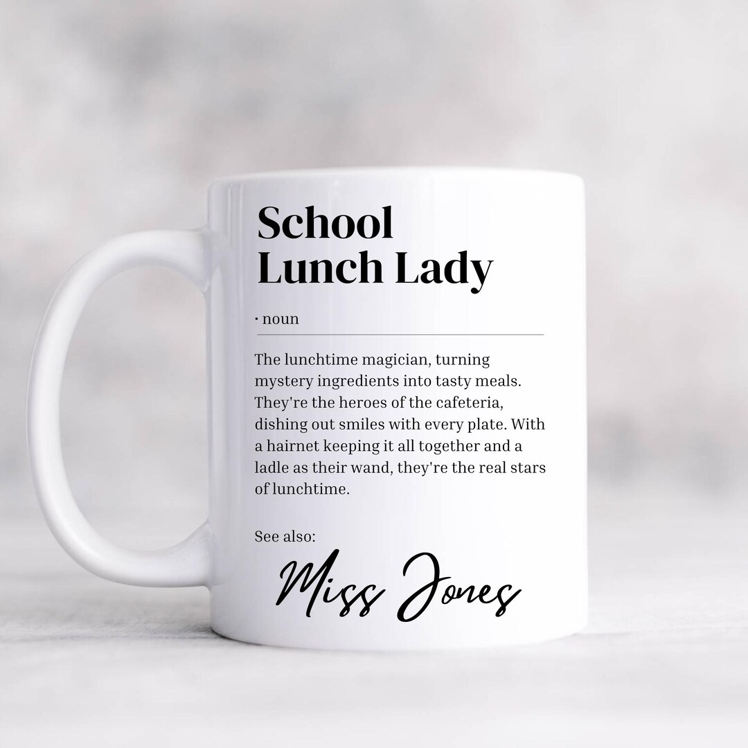 Personalized School Lunch Lady Appreciation Gift, Custom Names, Teacher ...