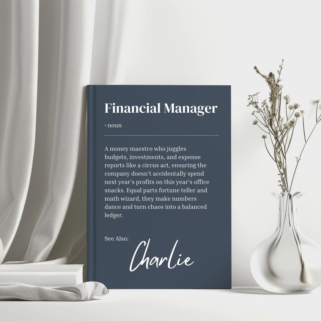 Funny Personalized Financial Manager Gift Notebook, Finance Gift for ...