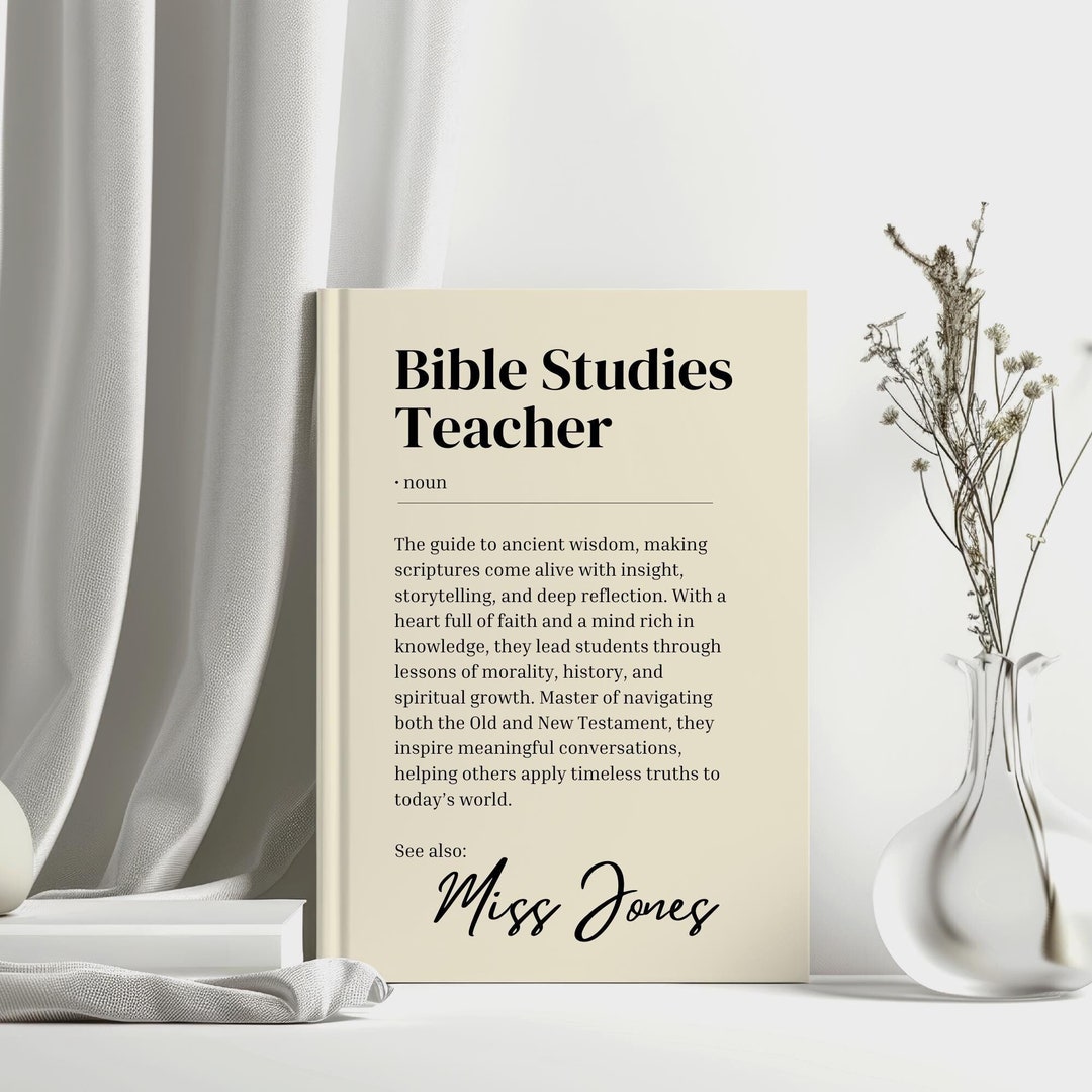 Personalised Bible Studies Teacher Gift Notebook, Teacher Appreciation ...