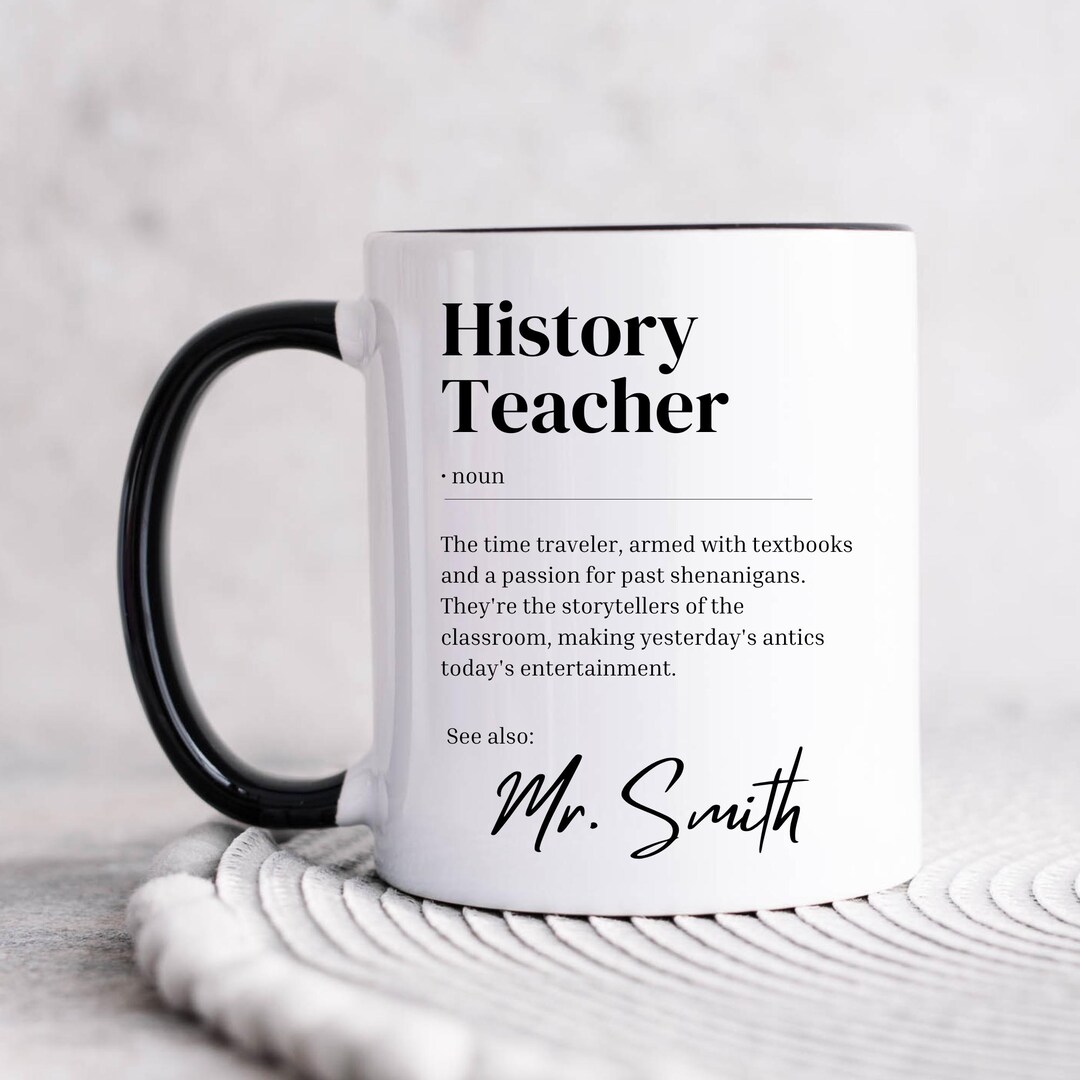 Personalized History Teacher Appreciation Gift, Custom Names, Teacher ...