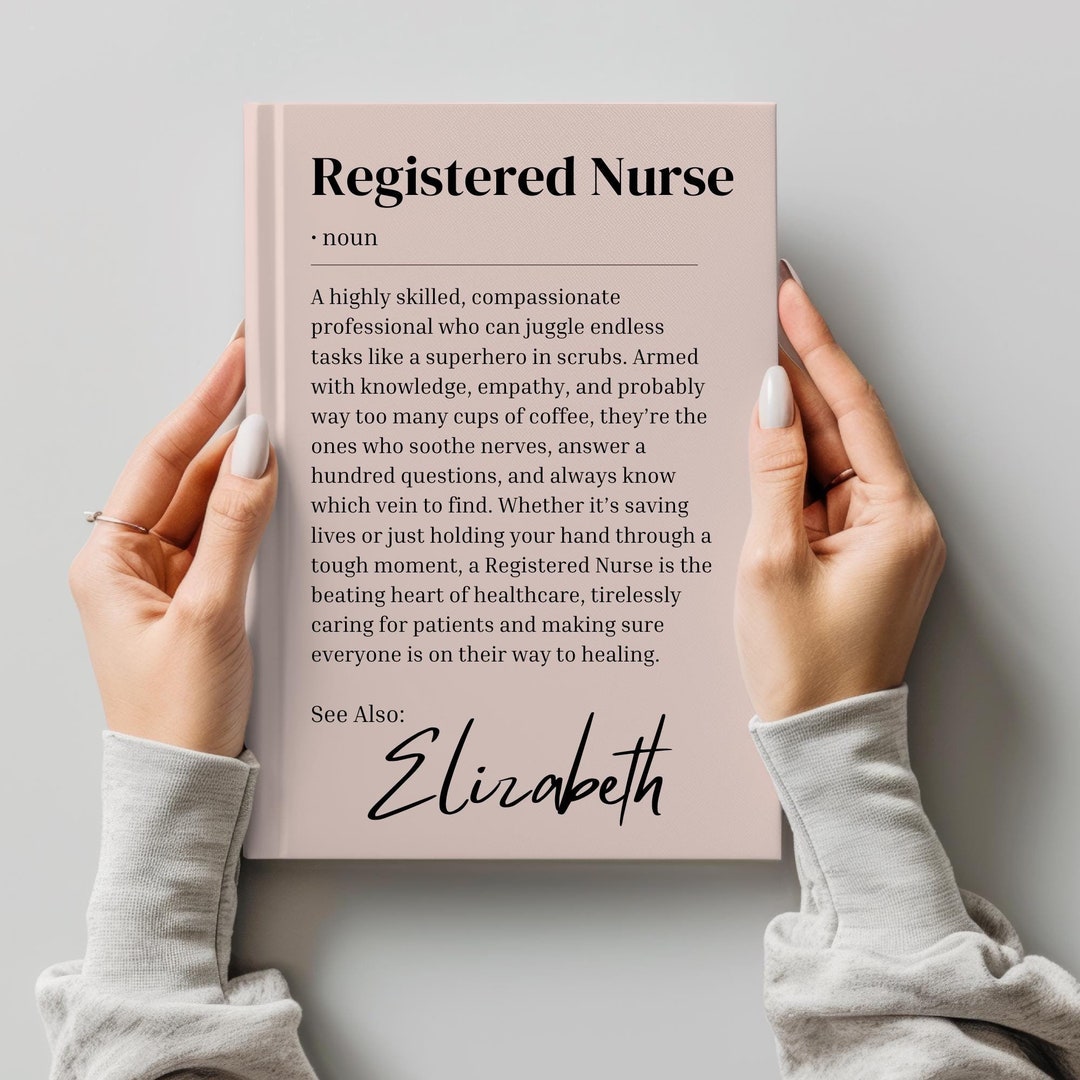 Funny Personalised Registered Nurse Gift Notebook, Nursing School ...
