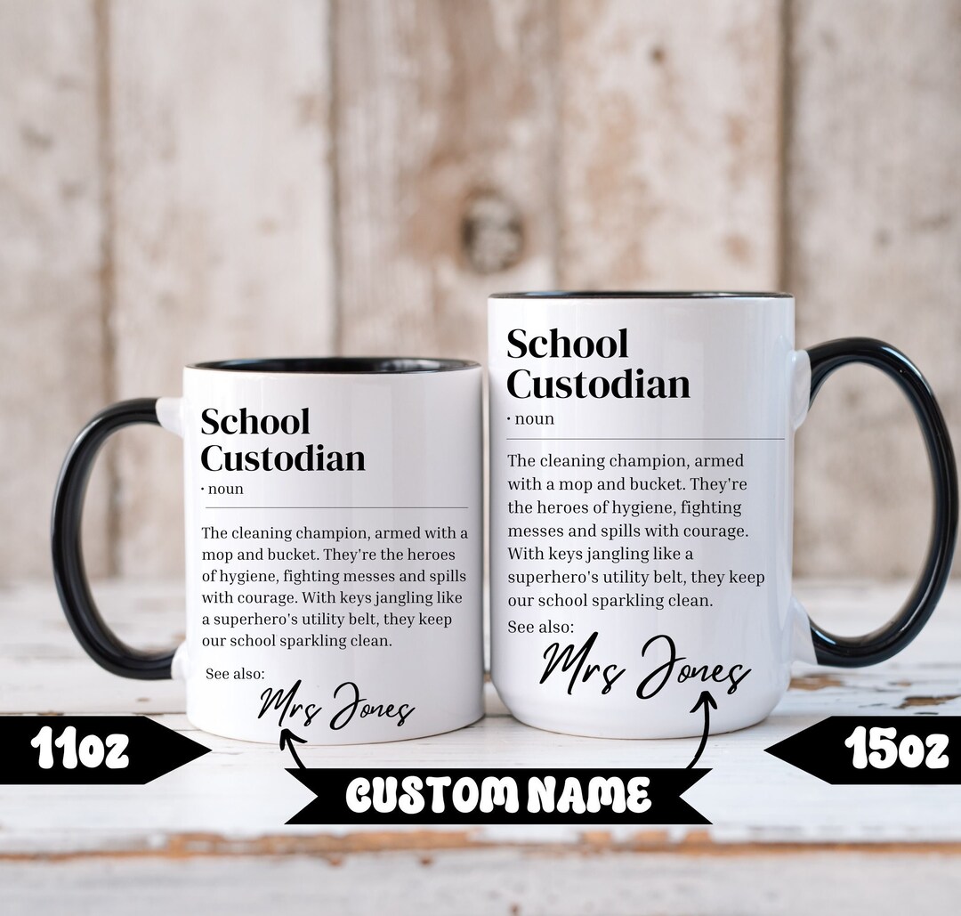 Personalized School Custodian Appreciation Gift, Custom Names, Teacher ...