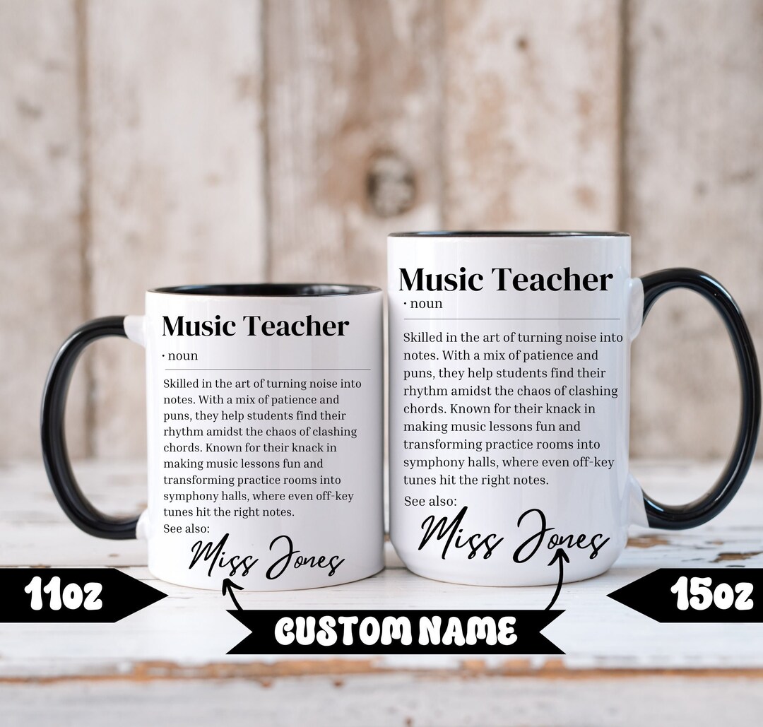 Personalized Music Teacher Appreciation Gift, Custom Names, Teacher ...