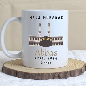 Personalised Hajj Mubarak Gift, Hajj Mug, Gift for Return From Hajj ...
