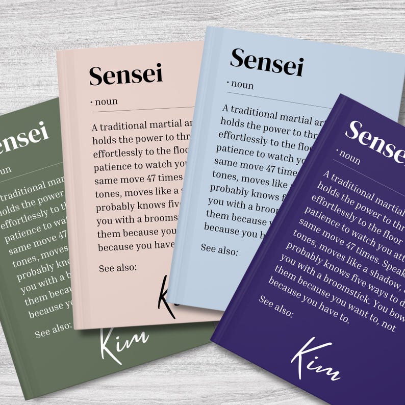Personalized Sensei Gift Judo, Karate, Teacher Gift, Gift for Japanese ...