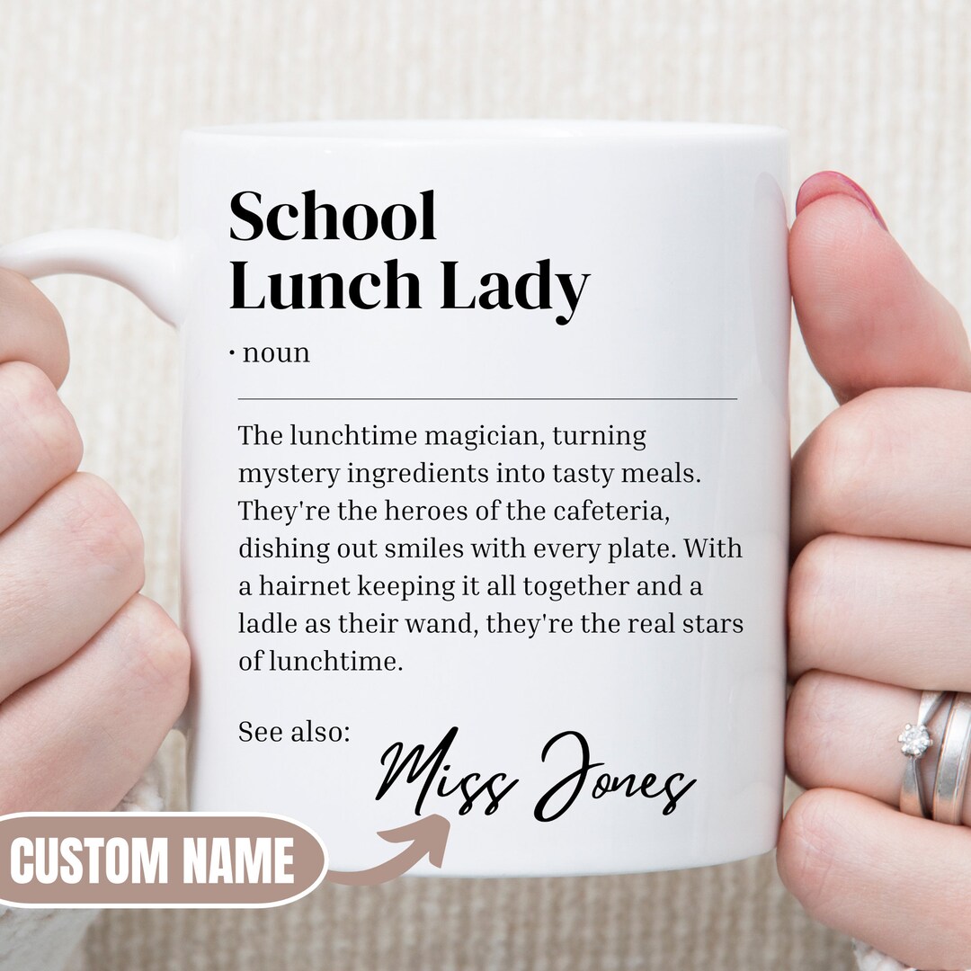 Personalised School Lunch Lady Appreciation Gift, Custom Names, Teacher ...