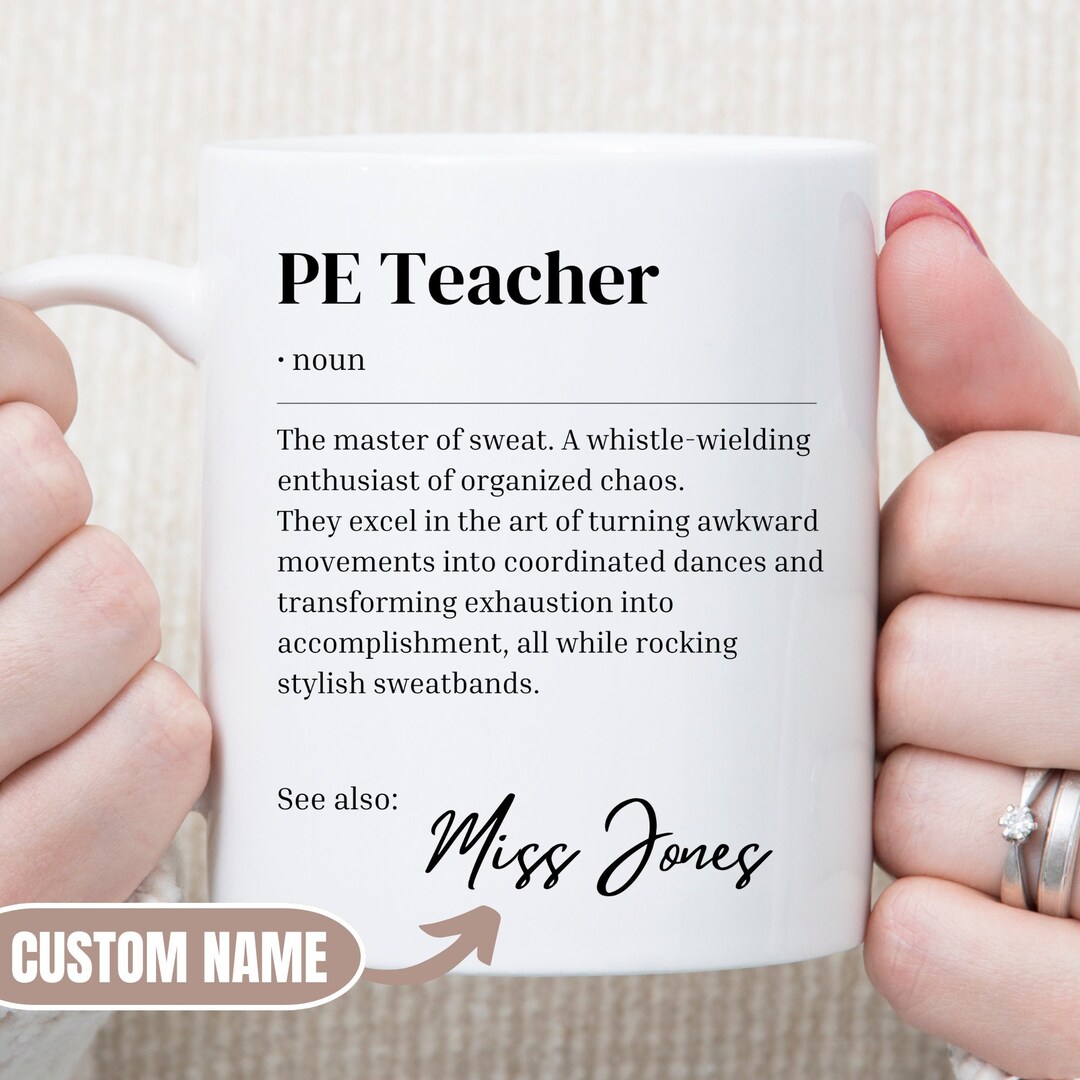 Personalized PE Teacher Appreciation Gift, Custom Names, Teacher Gift ...