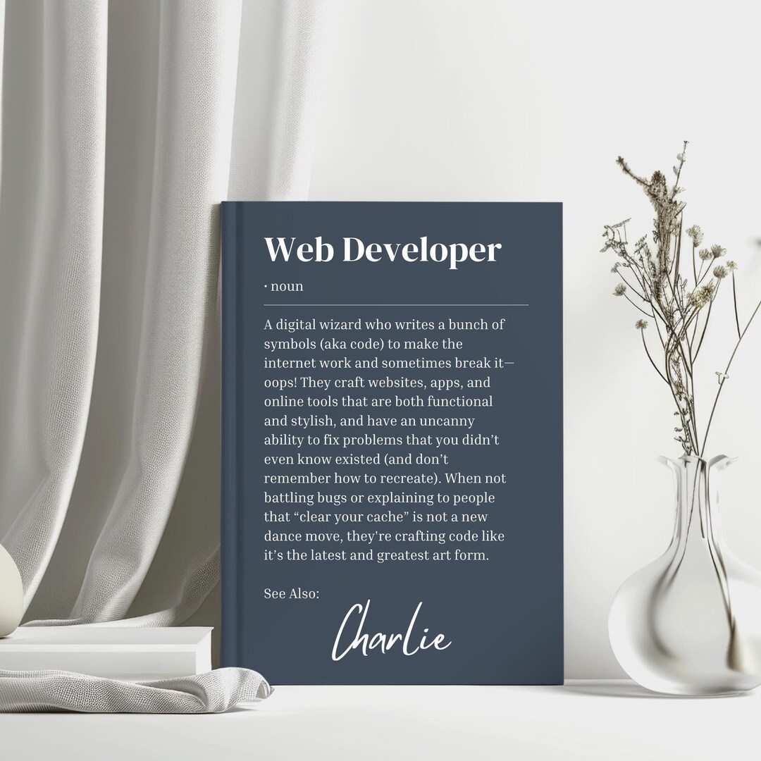 Funny Personalized Web Developer Gift Notebook, Future Web Developer ...