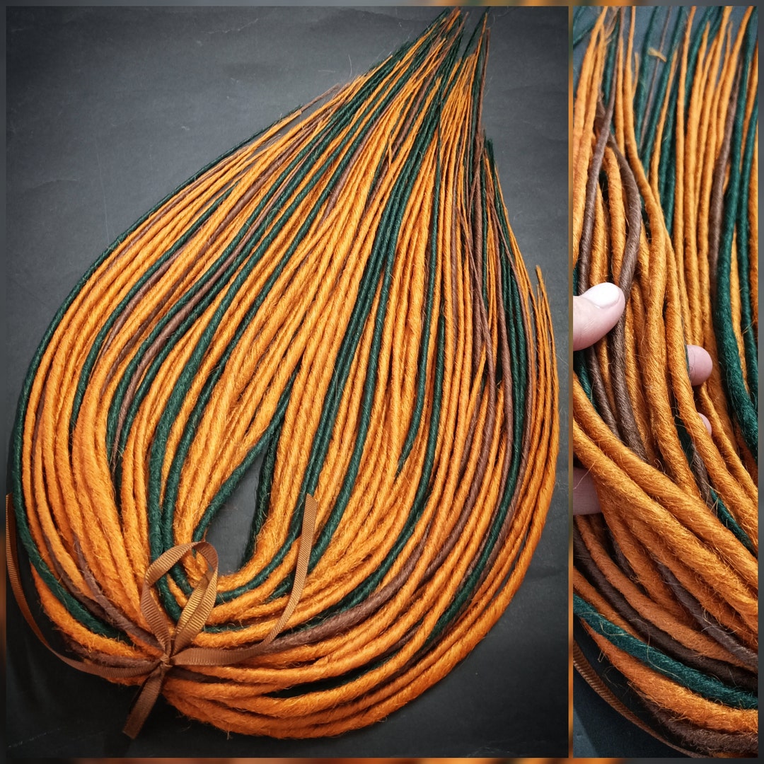 Hair Extension Dreads /orange Dreadlocks / DE or SE Dreadlocks ...
