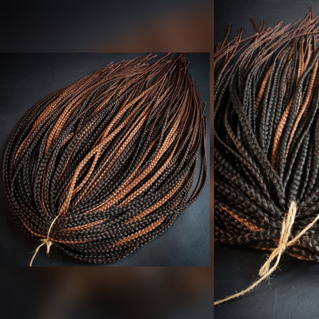 Double Ended Dreads , Mixed Texture Braids, Dark Long Dreadlocks, Brown ...