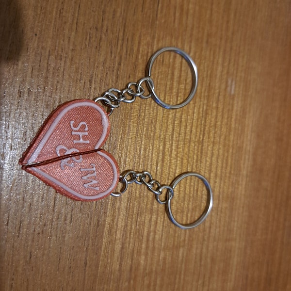 3d Printed Heart Keychain - Etsy
