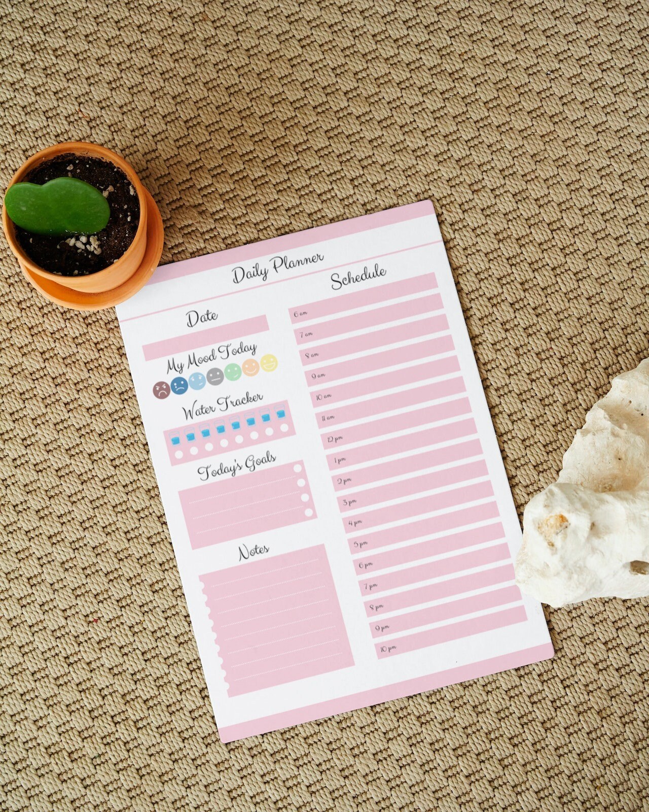 Pink Printable Daily Planner SMART Goals Planner Quarterly - Etsy