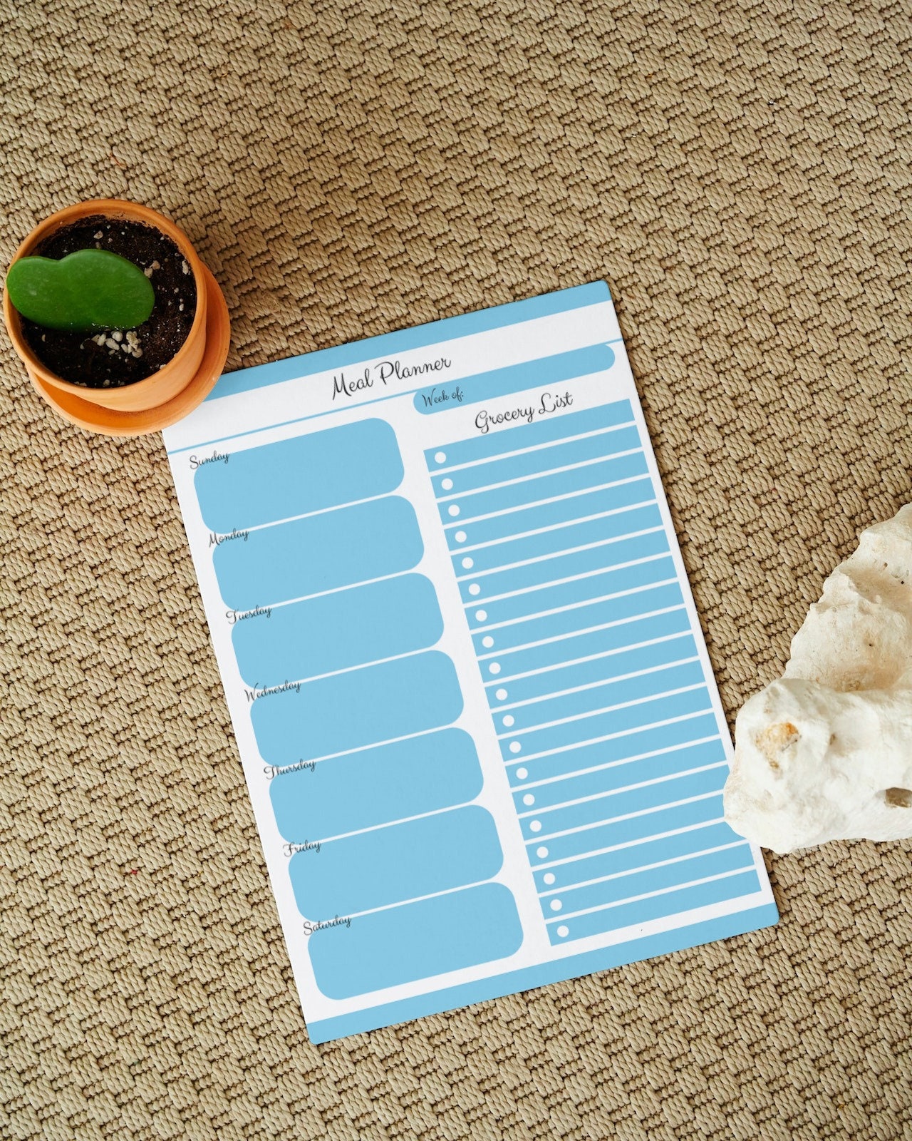 Blue Printable Daily Planner, SMART Goals Planner, Quarterly Matrix ...