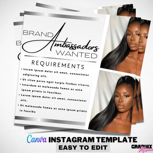 Personalized Brand Ambassador Flyer Template Social - Etsy