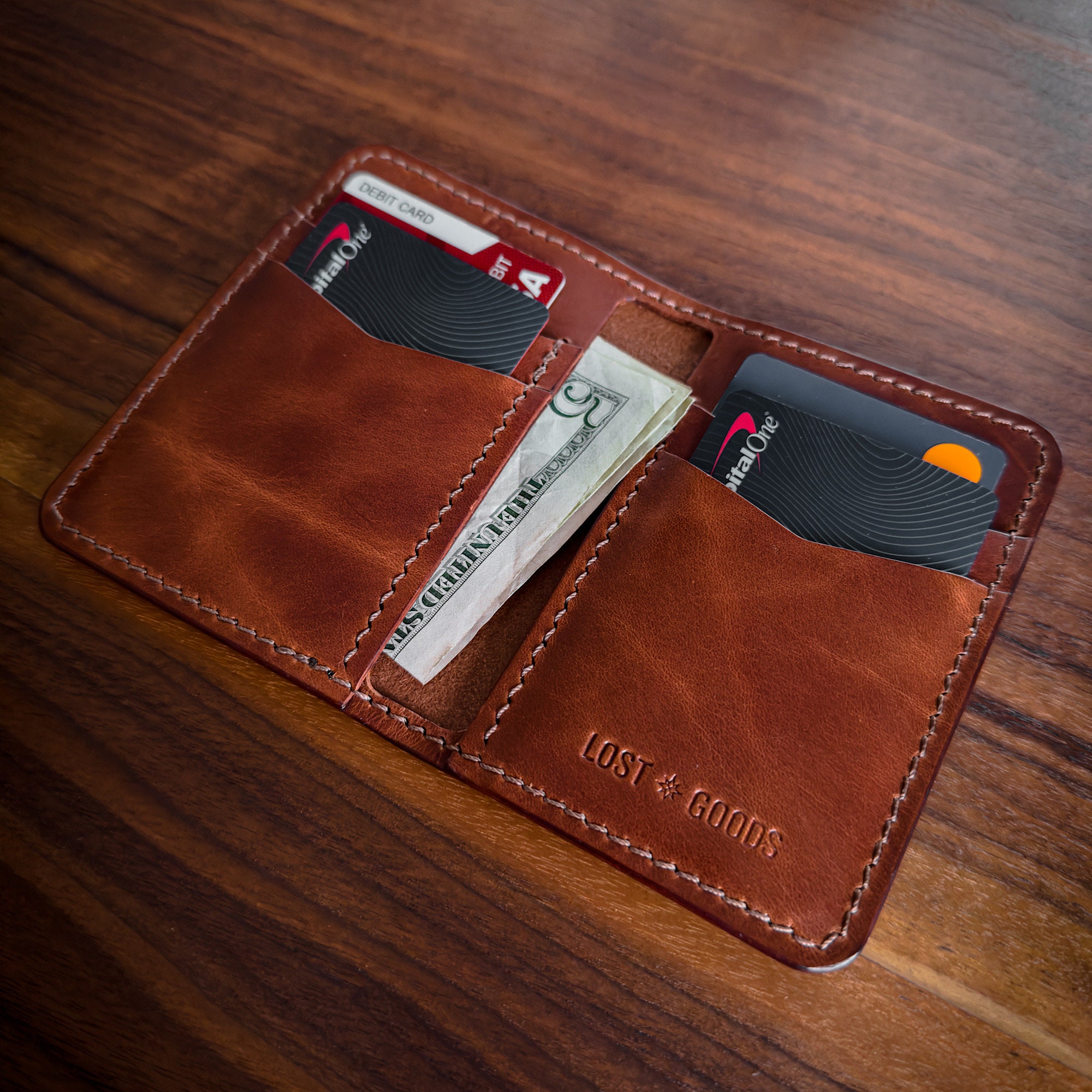 The Cortez, Leather Vertical Bifold Wallet - Etsy