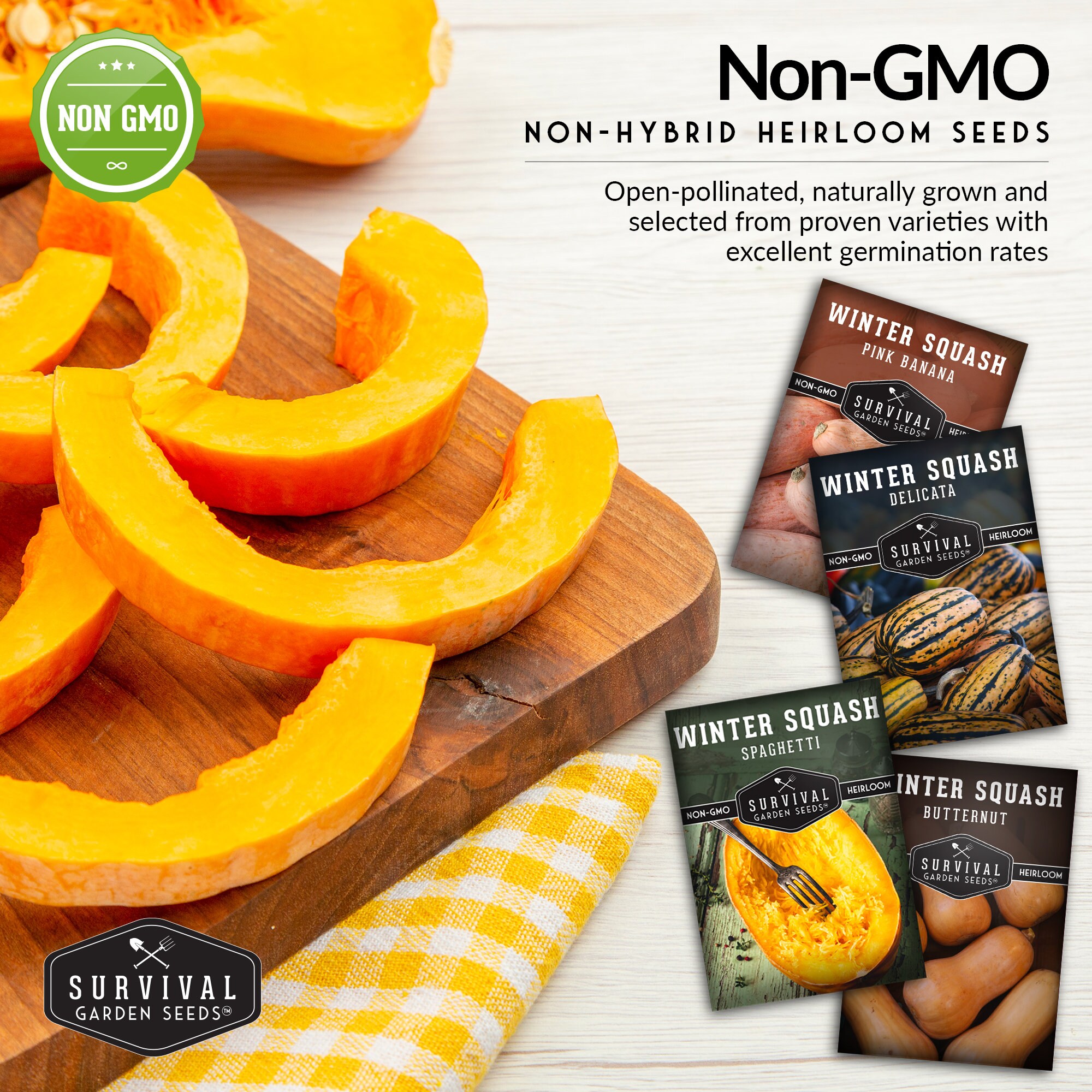 Winter Squash Seed Collection 4 Non-gmo, Heirloom Winter Squash Seed ...