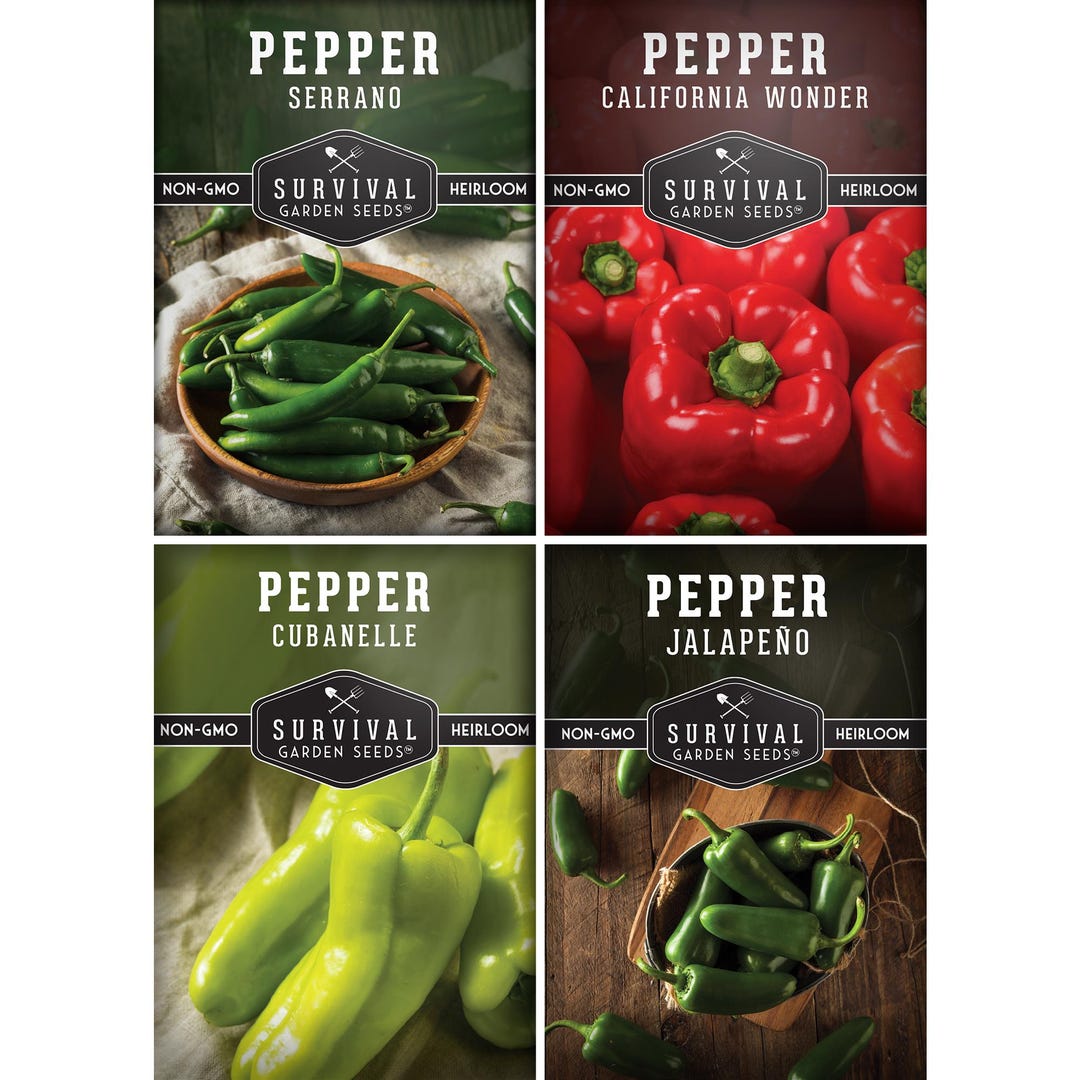 4 Packs of Heirloom Pepper Seeds - Sweet Peppers - Hot Peppers ...